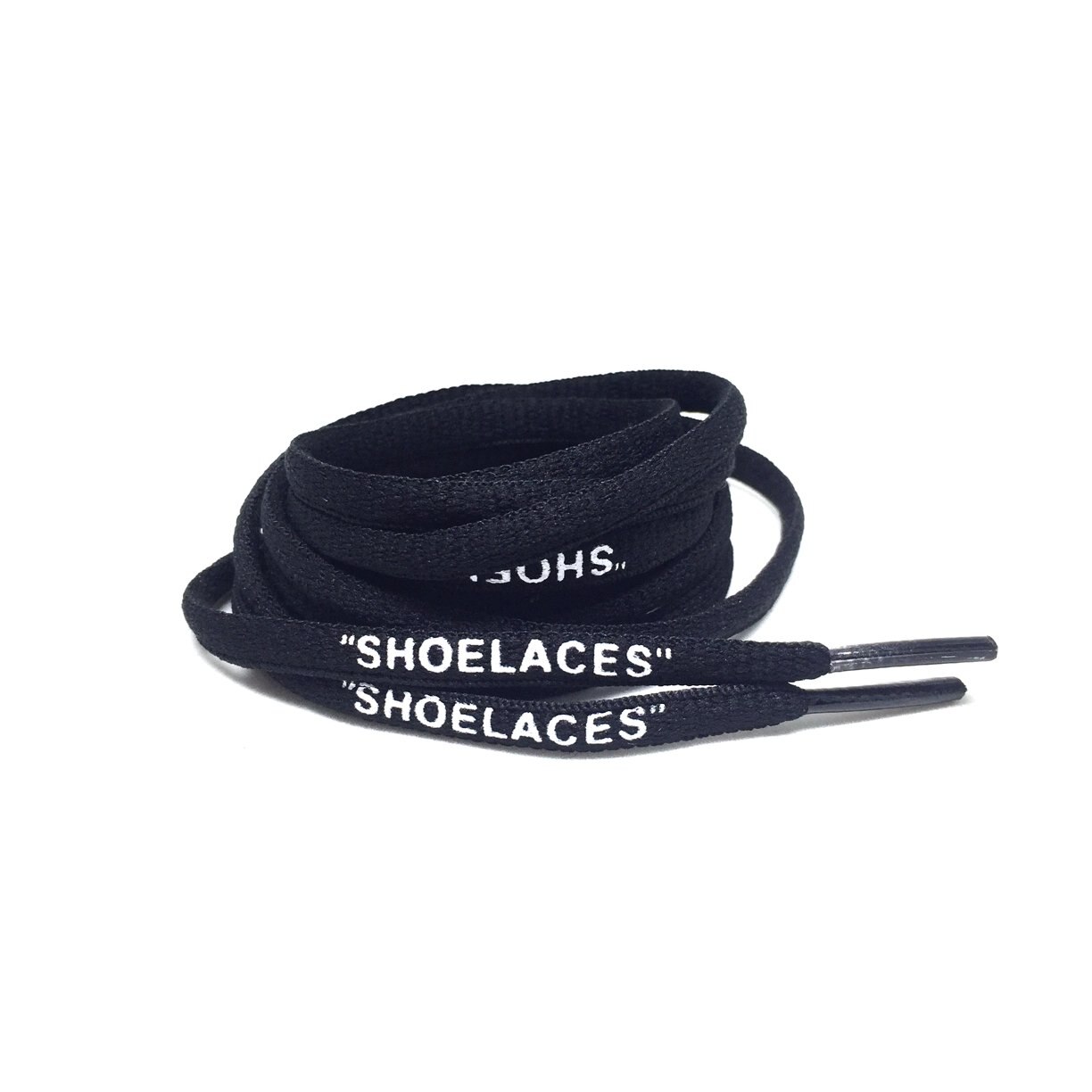 Sireturi Off White ''Shoelaces'' cu tag, negru, 160 cm - eMAG.ro