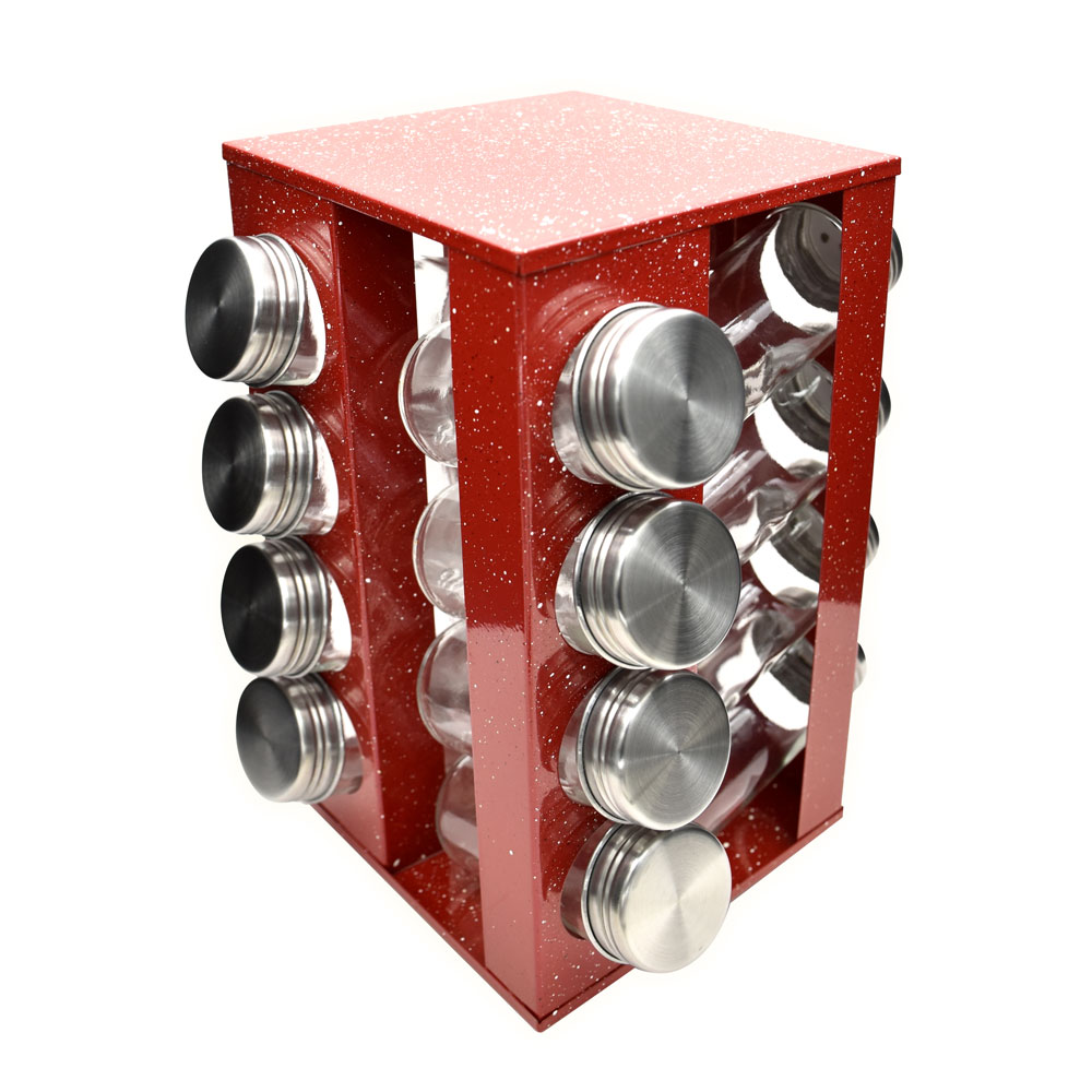 Set 16 borcane condimente, Zephyr, Inoz, Rosu - eMAG.ro