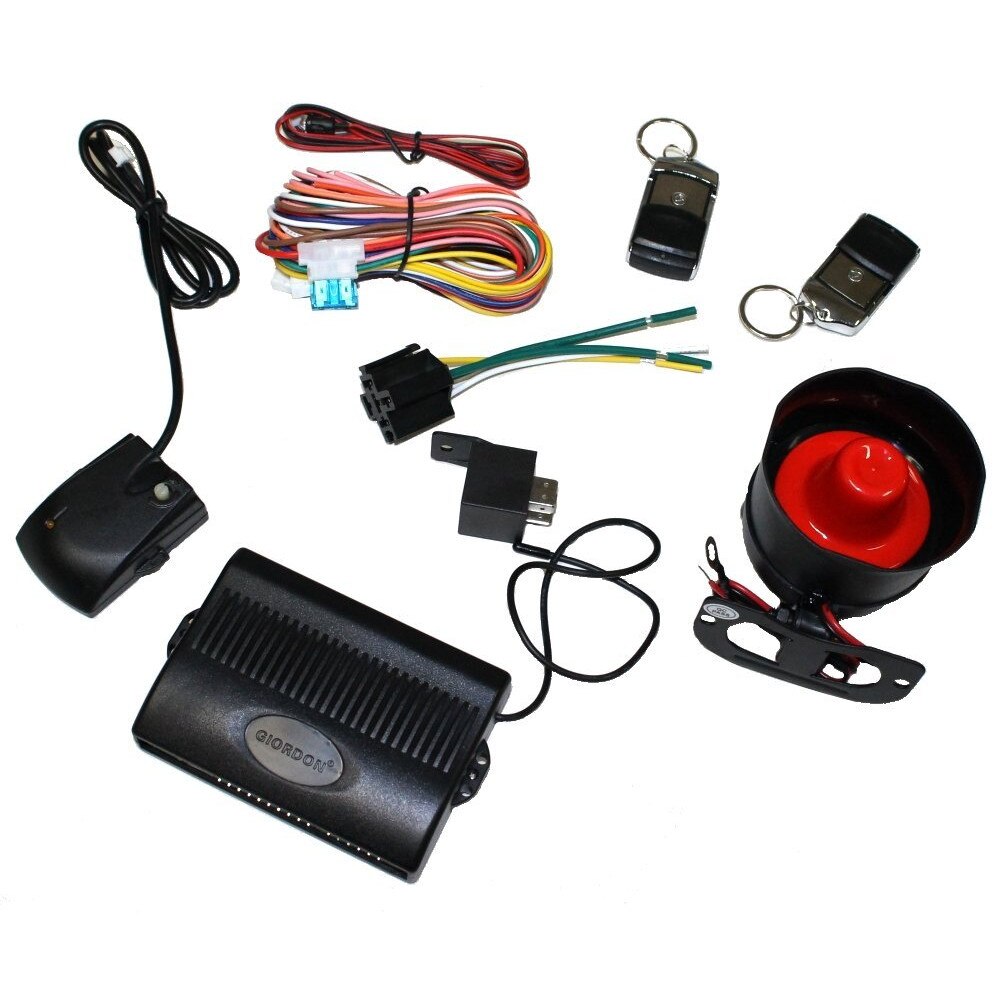 Универсална автоалармена система GIORDON, с две дистанционни, 12V - eMAG.bg