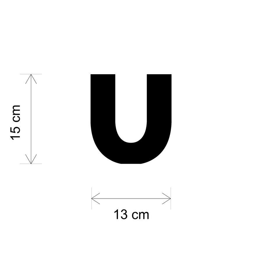 Decor litera mare "U" 15 cm inaltime - eMAG.ro