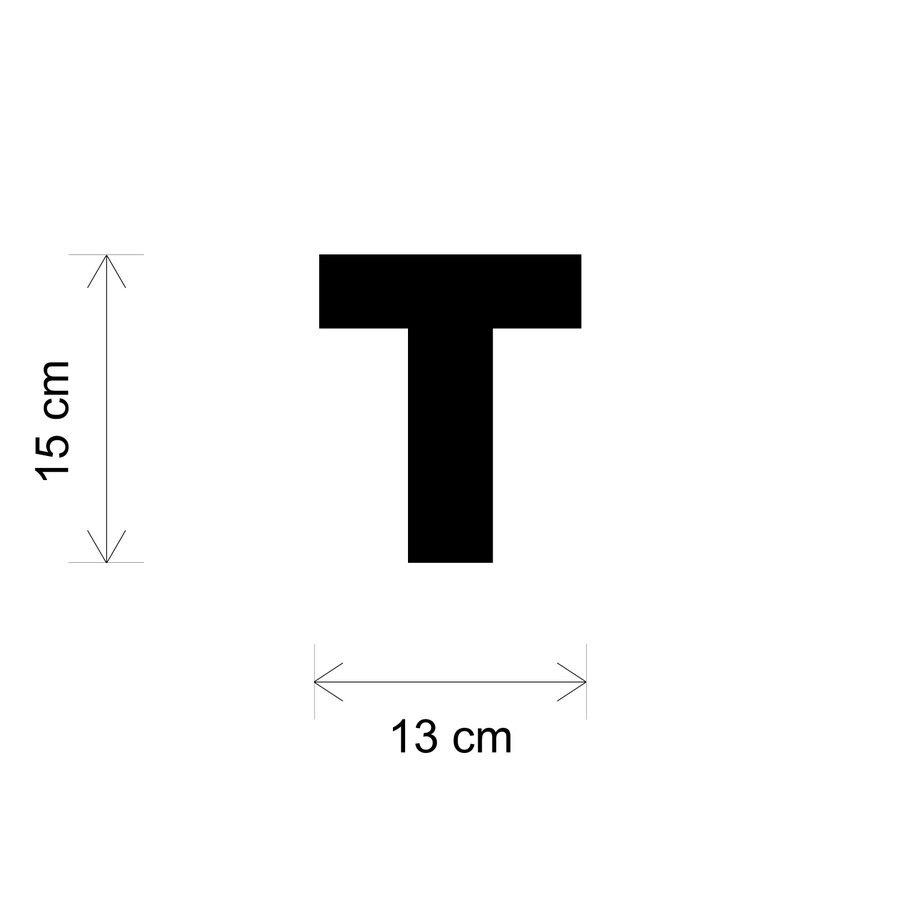 Decor litera mare "T" 15 cm inaltime - eMAG.ro