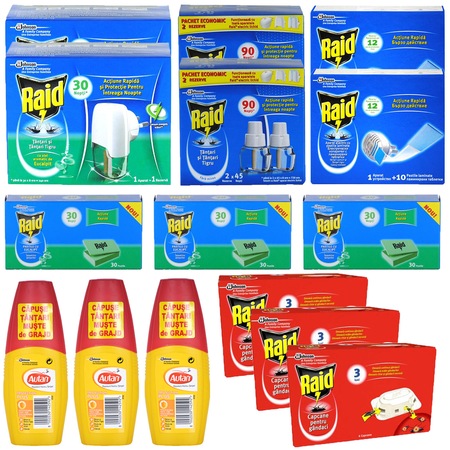 Pachet - 3 x Raid capcana pentru insecte (6buc/cutie) + 4 x Raid ...