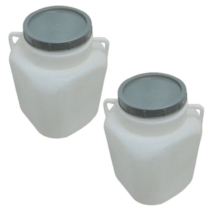 Pachet 2 bucati - Butoi 50L patrat din plastic alimentar, Bidon cu ...