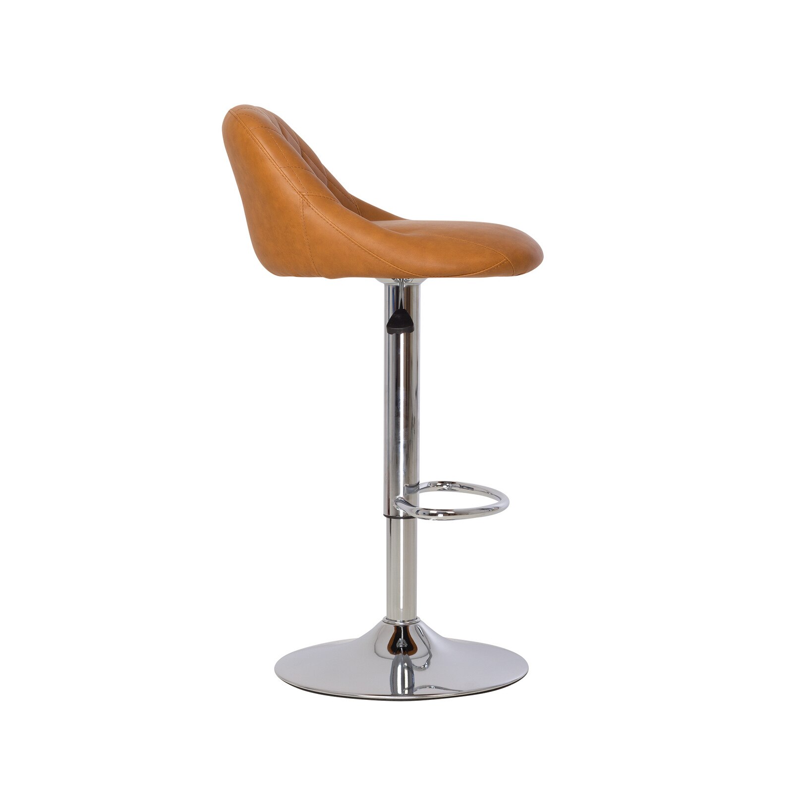 Scaun bar cafenea CAMILLA, Aramiu piele ecologica - eMAG.ro