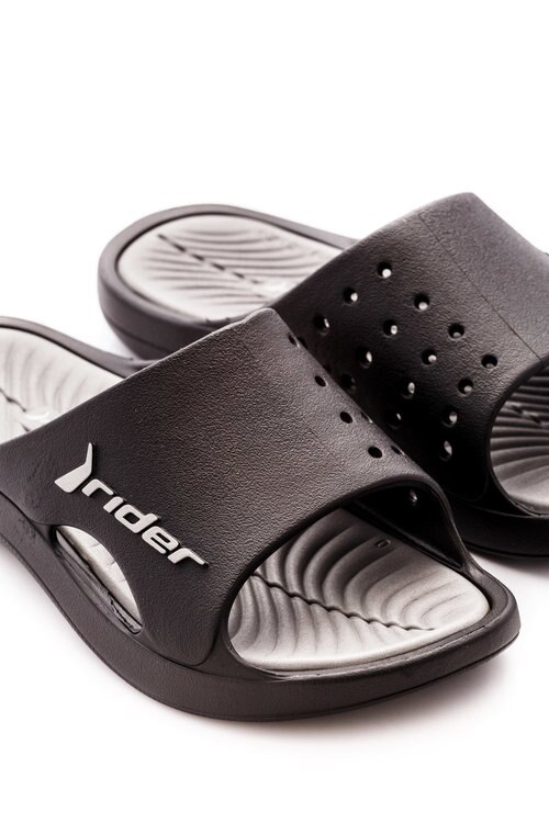 Papuci de plaja si flip-flop, Barbati, Sintetic, Rider, Negru, 43 - eMAG.ro