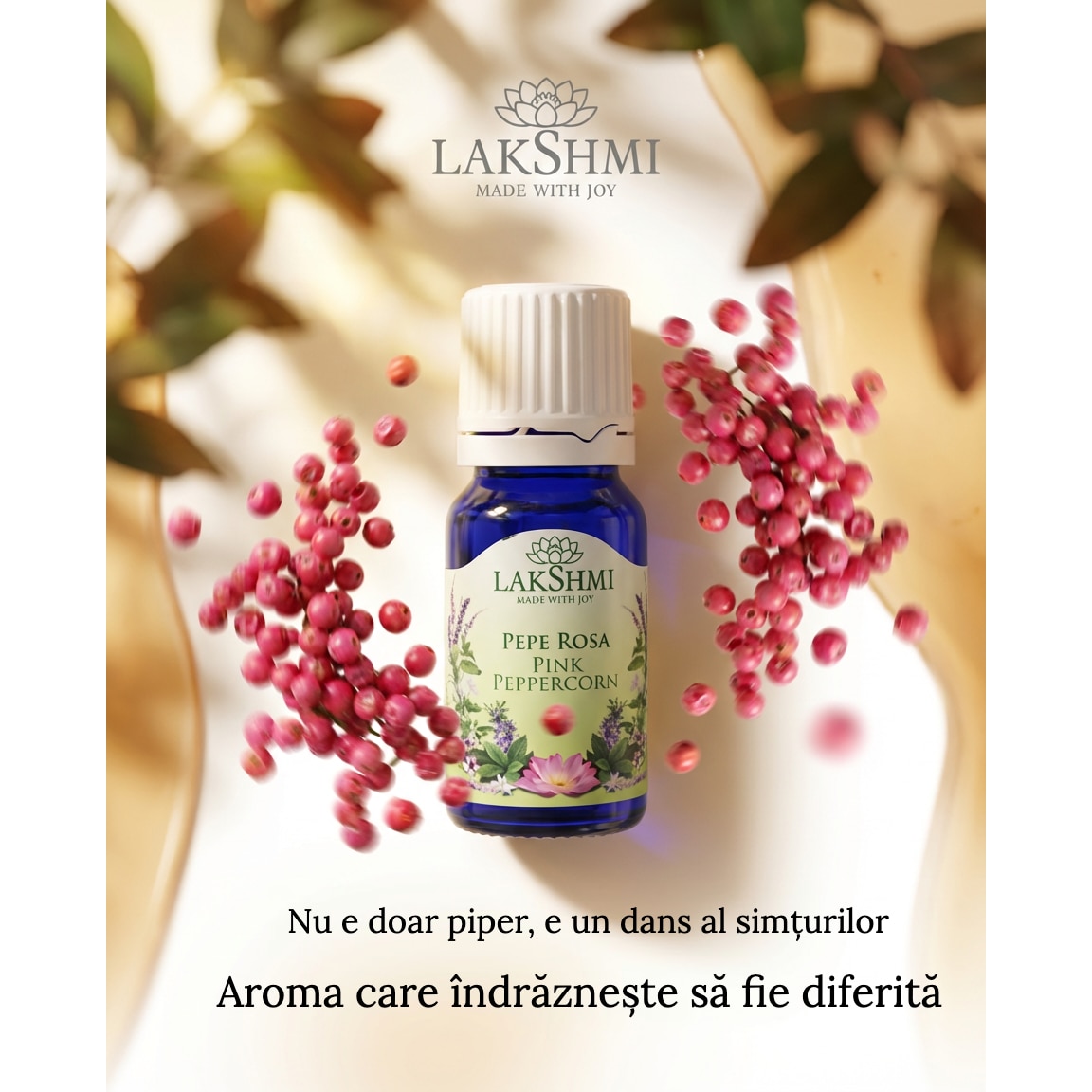 Ulei esential de piper roz (Schinus Molle Oil) 10 ml, 100% pur si ...