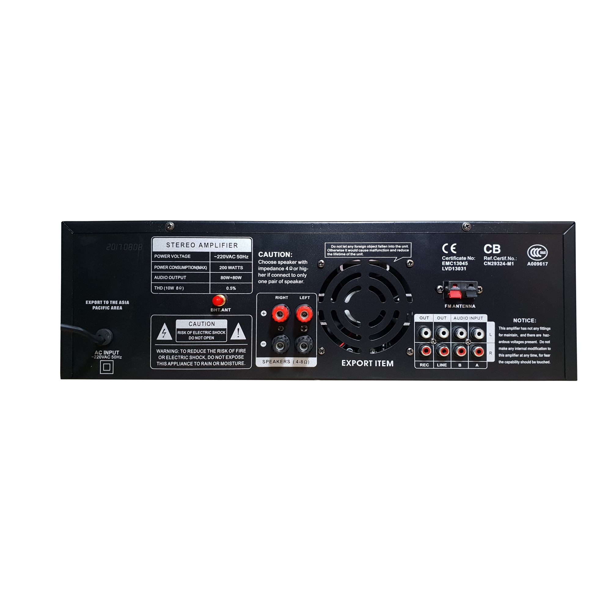 Amplificator Profesional Tip Statie 2 x 80 W Bluetooth / USB / SD Card ...
