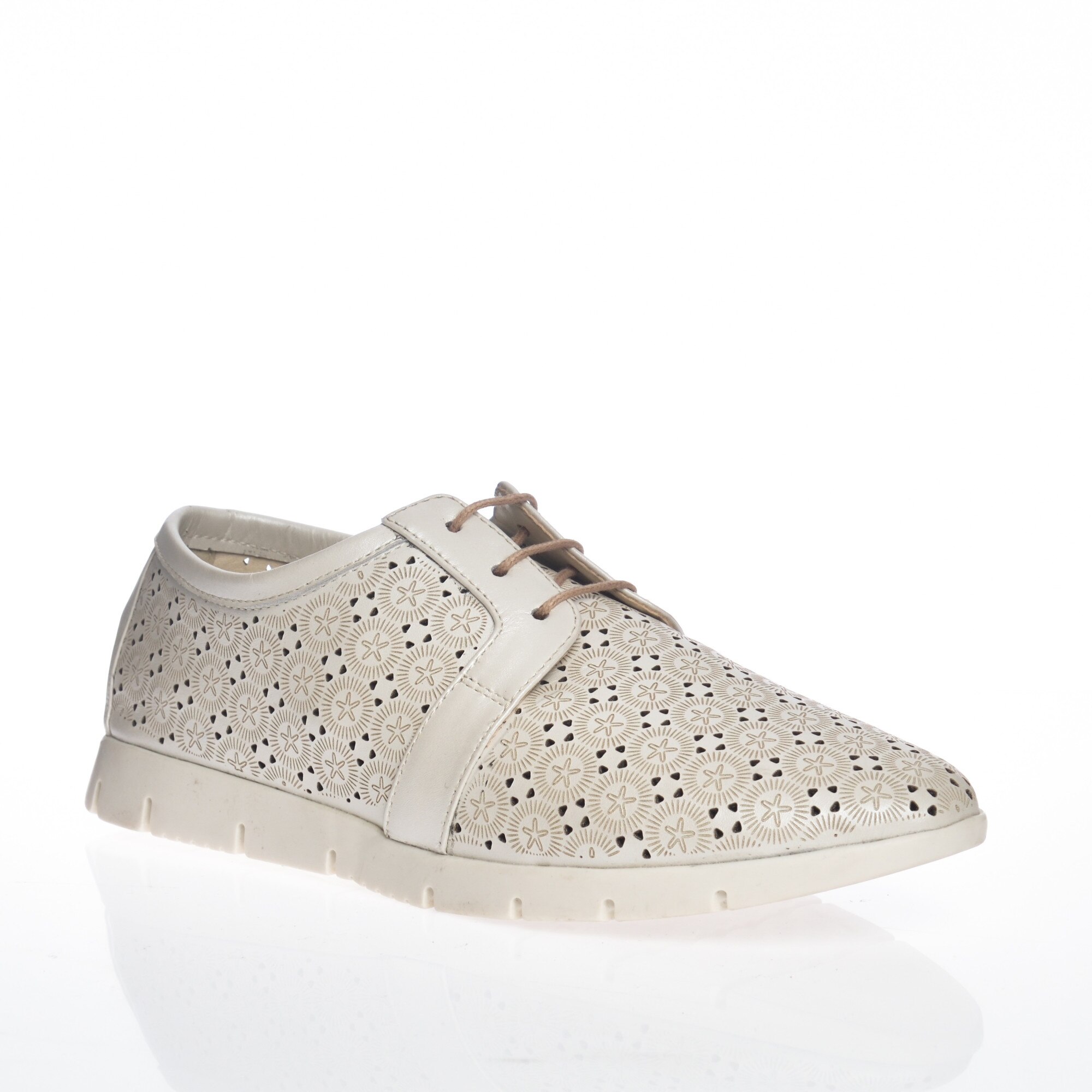 Pantofi dama din piele naturala - Alb - D6 A, 34 EU - eMAG.ro