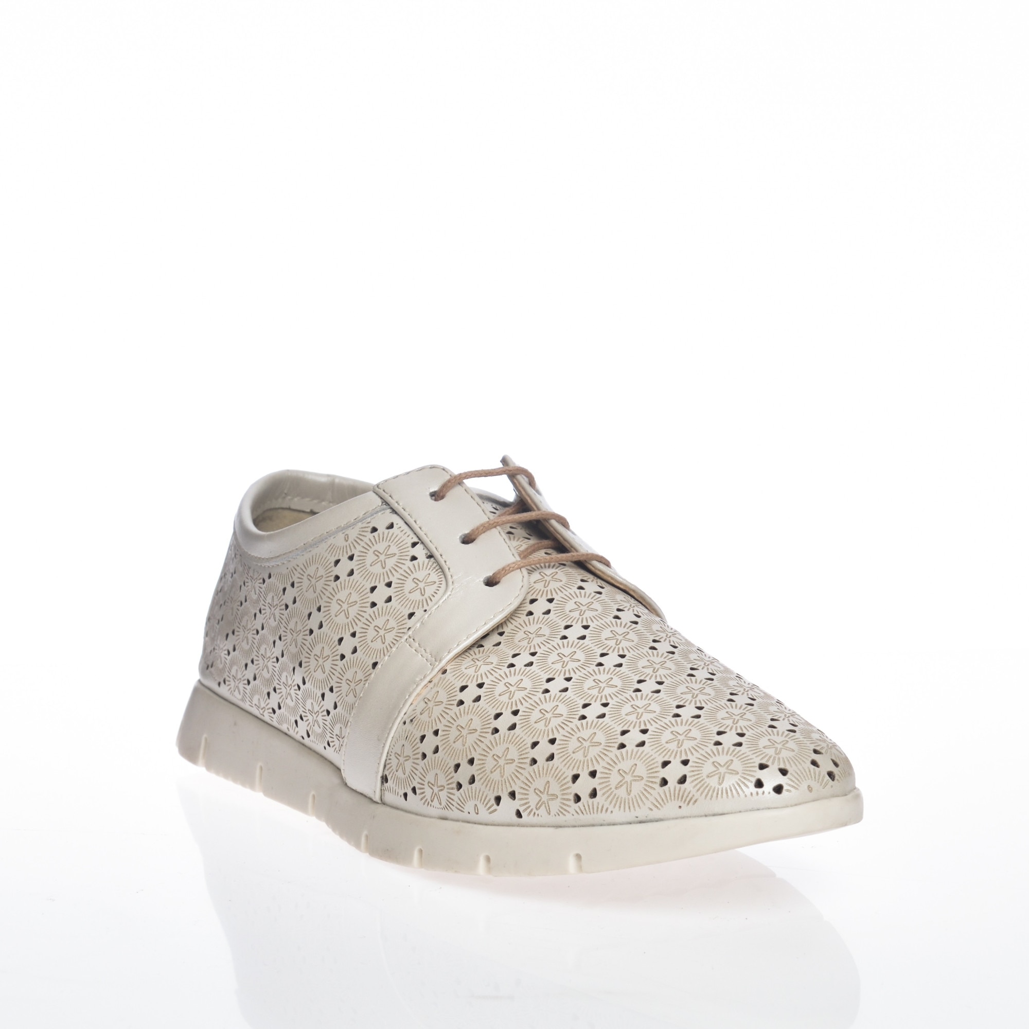 Pantofi dama din piele naturala - Alb - D6 A, 34 EU - eMAG.ro