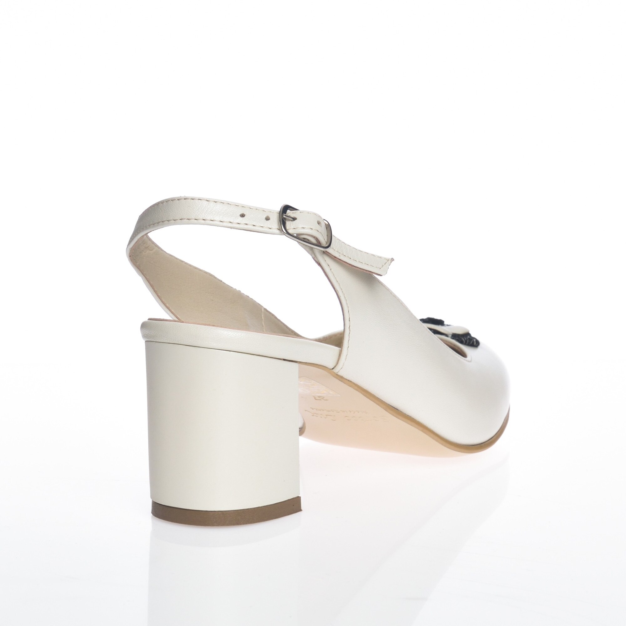 Sandale dama din piele naturala - Alb Sidef - V6 AS, 34 EU - eMAG.ro