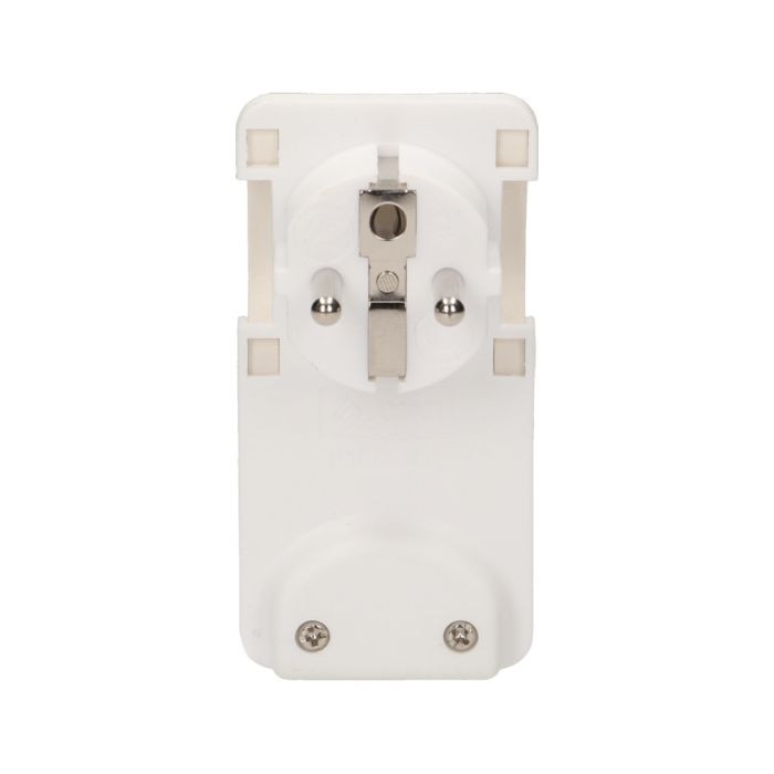 Stecher plat, cu impamantare, 16A, alb, Orno - eMAG.ro