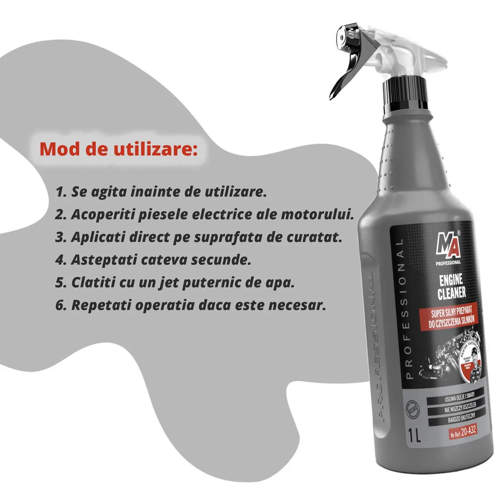 Solutie curatare motor, MA Professional, biodegradabil, indepartarea ...