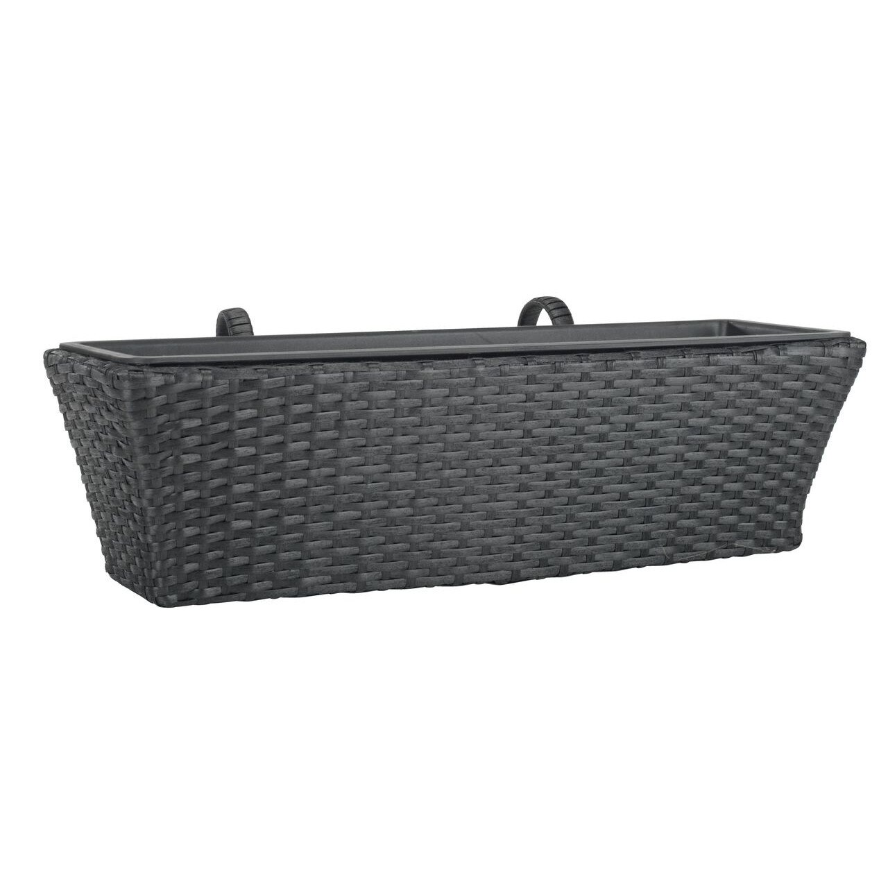 Ghiveci Flori Balcon 20x60x19 cm Negru - eMAG.ro