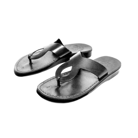 Sandale Romane Piele Naturala Fish, negru, 36 - eMAG.ro