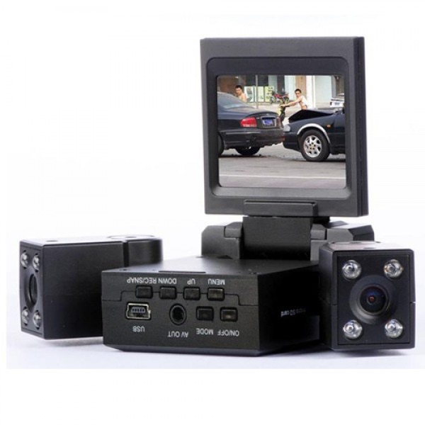 Видеорегистратор DVR, Камера за кола, Dual с две камери - eMAG.bg