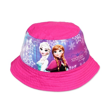 Palarie de vara Disney Frozen cu Anna si Elsa, fucsia, 54 cm (5-7 ani ...