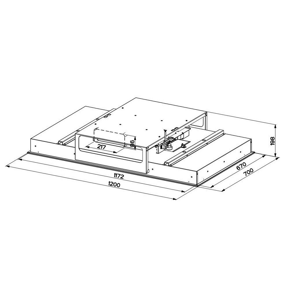 Hota incorporabila Faber Heaven Glass 2.0 WH FLAT A120, 120 cm, 700 m3 ...