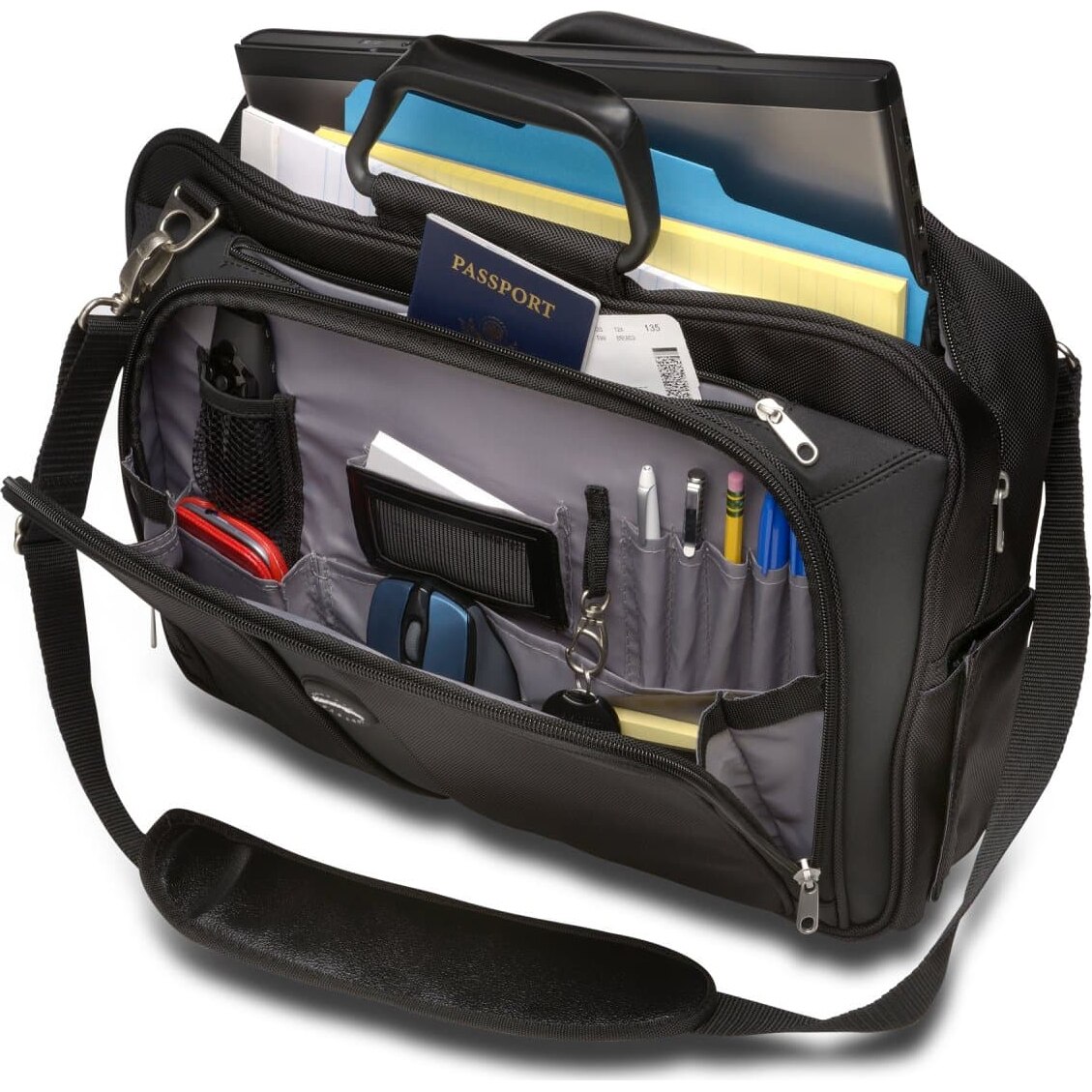 Geanta laptop Kensington Contour Topload, 17", negru - eMAG.ro