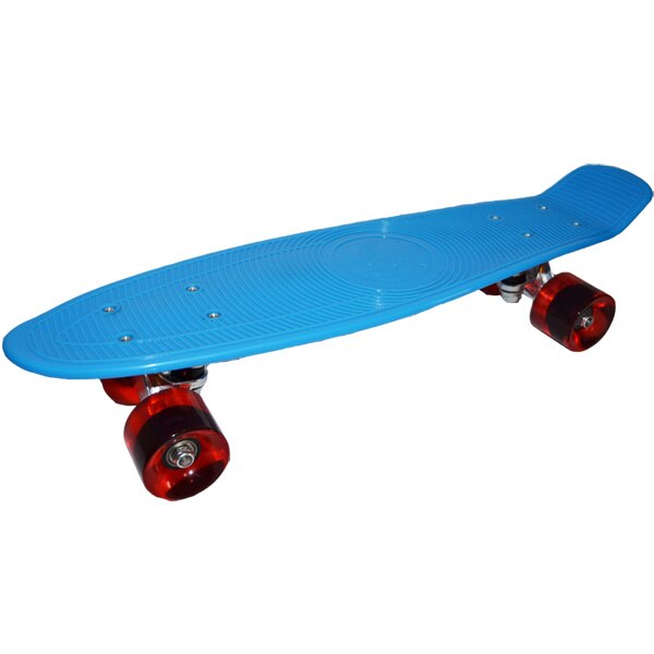 Placa Skateboard cu roti din silicon 56 cm, Albastru, Robentoys - eMAG.ro