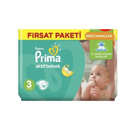 Пелени Pampers Prima 3 4-9 кг., 78 бр. - eMAG.bg