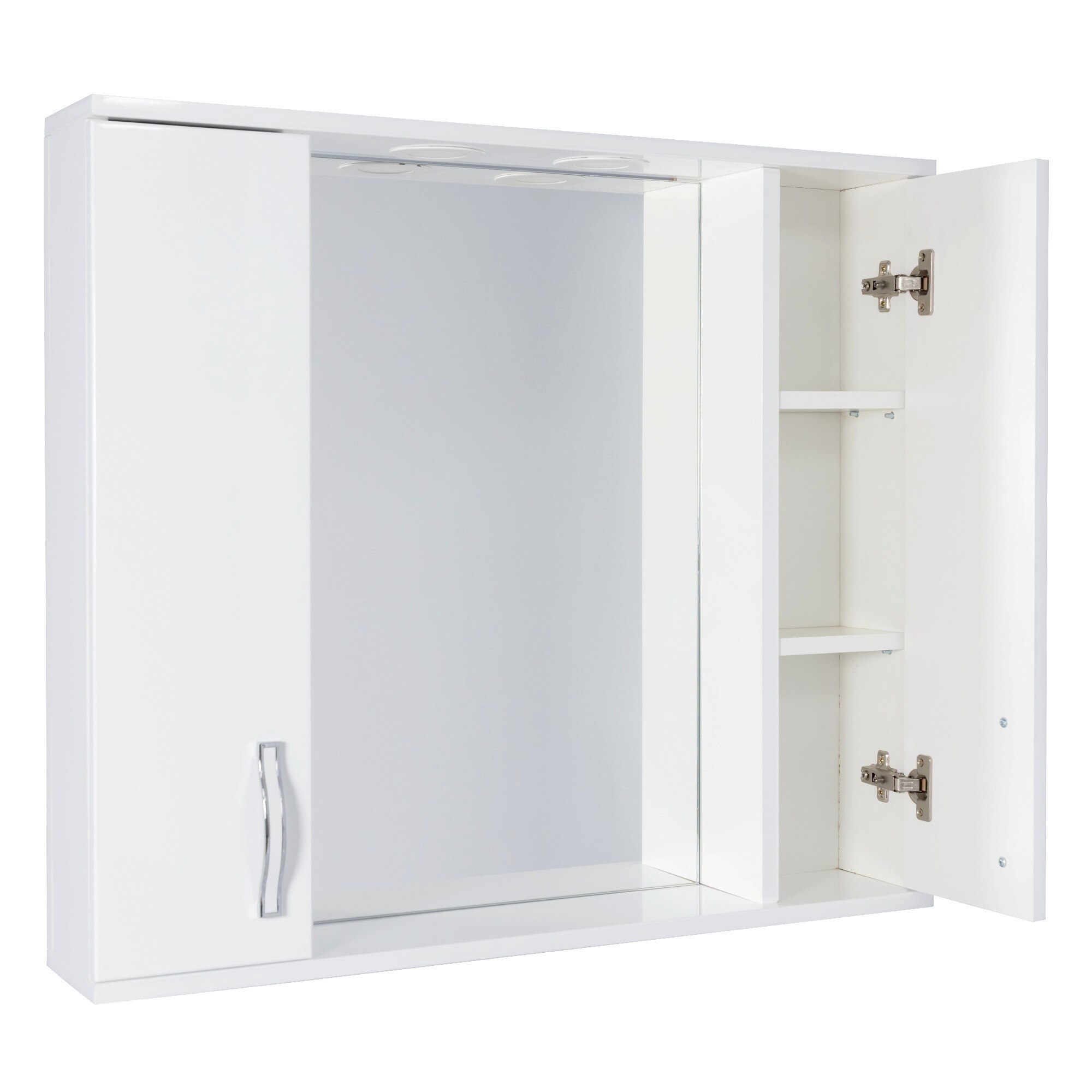 Oglinda baie din Mdf vopsit lucios 80 cm cu spoturi led - eMAG.ro