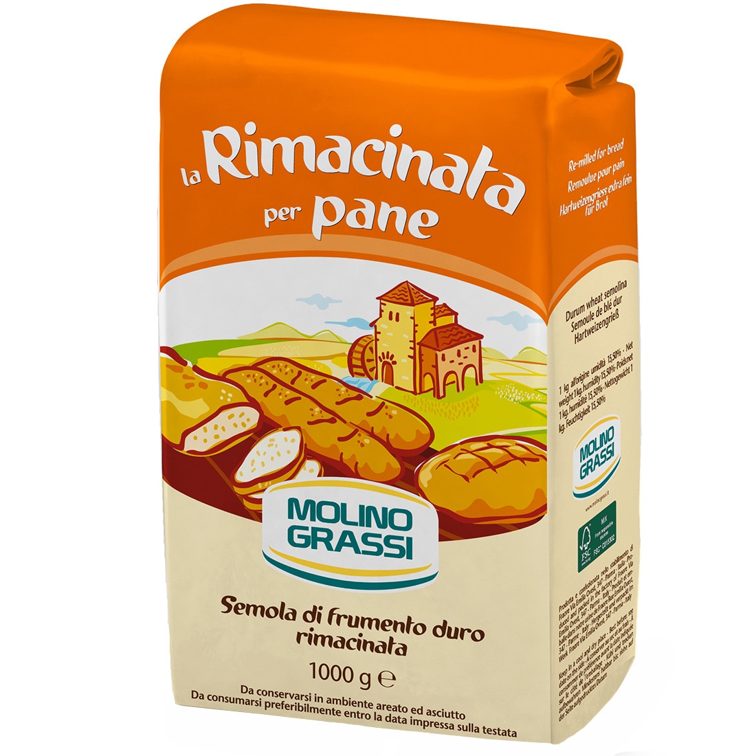 Faina pentru paine din grau dur remacinat, 1000g - eMAG.ro