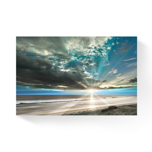 Tablou Canvas - Valuri, Mare, Abstract, Albastru, 80 x 120 cm - eMAG.ro