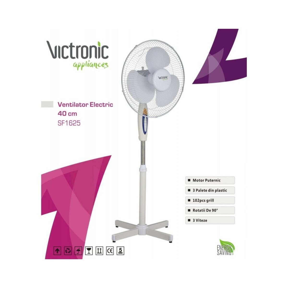 Ventilator cu picior Victronic - SF1625 - eMAG.ro