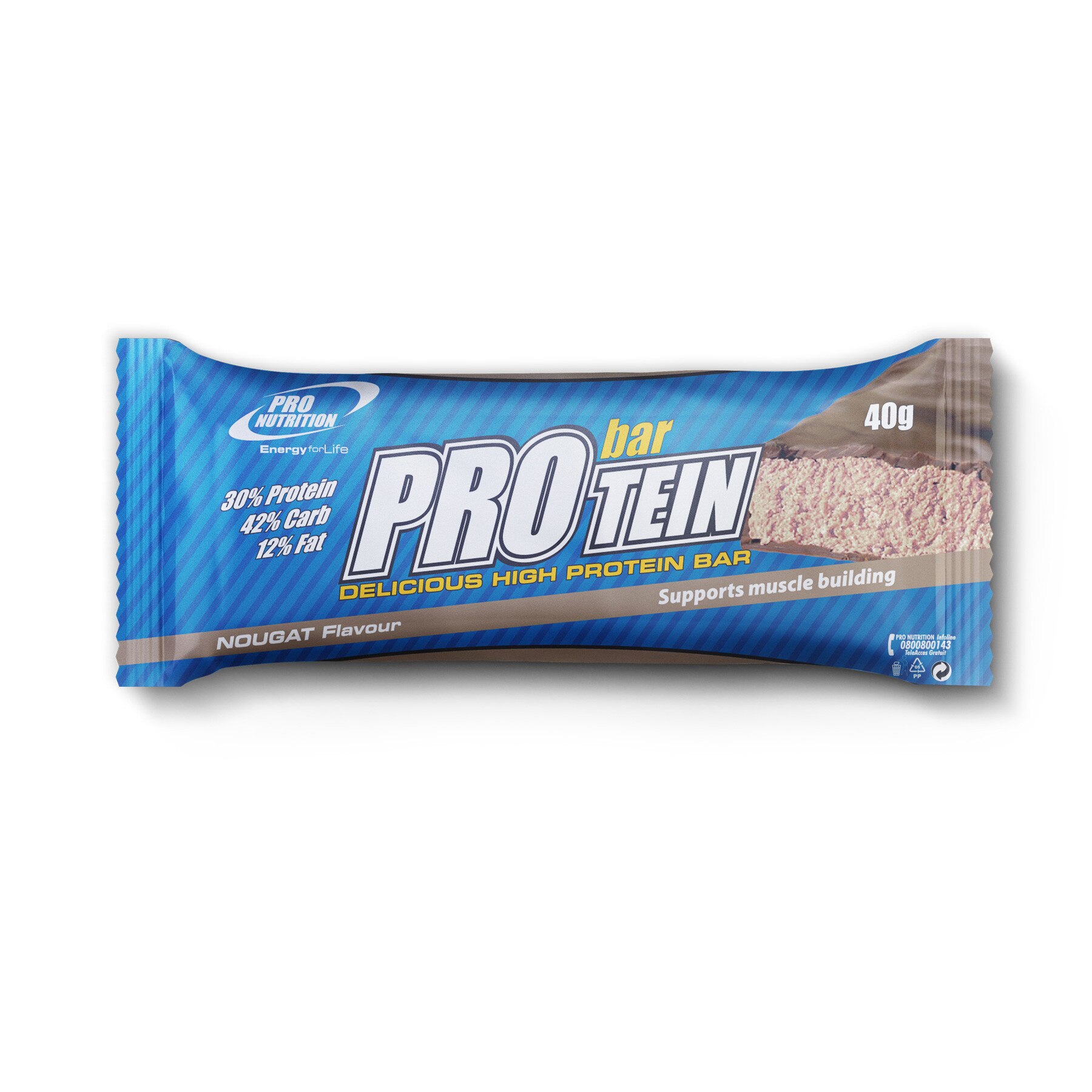 Baton proteic Protein Bar nougat-fistic, 40g - eMAG.ro