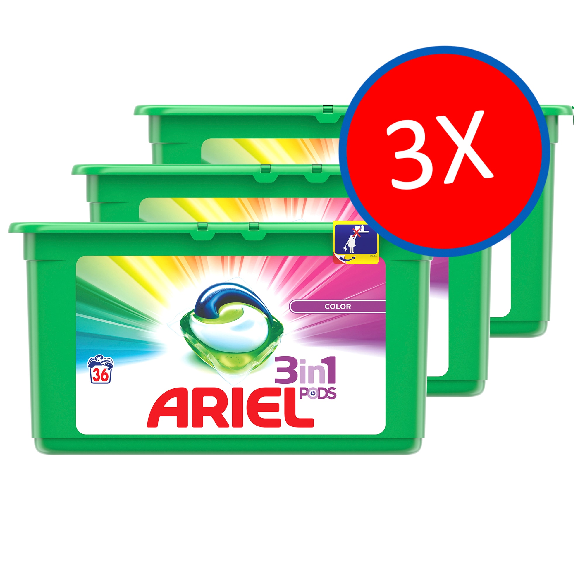 Ariel Color&Style mosókapszula, 3x36 db - eMAG.hu