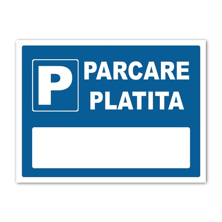 Placuta loc parcare PVC - parcare platita, CIP Graphics, 40x30 cm - eMAG.ro