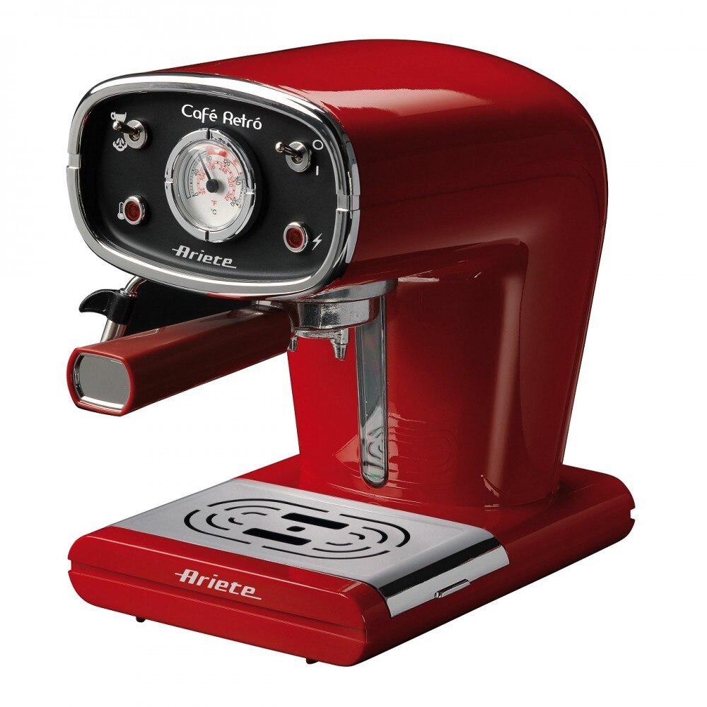Espresso Ariete Retro 1388, 900 W, 15 bar, Rosu - eMAG.ro
