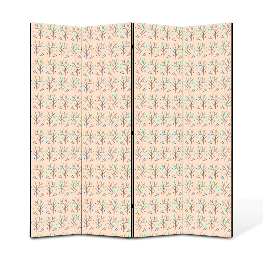 Paravan de Camera Premium Modern BTex ArtDecoMag din 4 Panouri Frunze ...