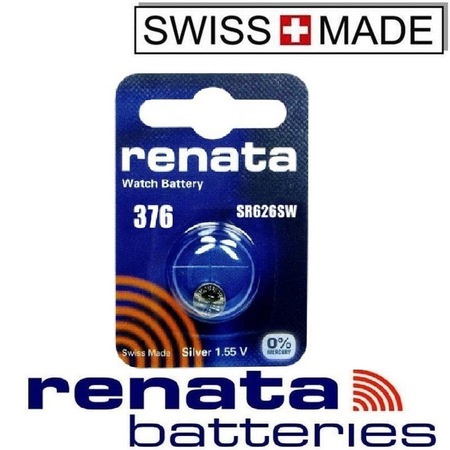 Батерия от сребърен оксид Renata 376 SR626SW, 1.55V 27mAh - eMAG.bg