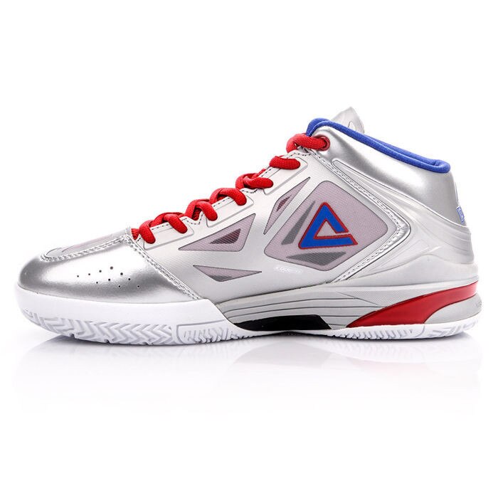 Ghete baschet PEAK Tony Parker TP9, 45, Argintiu/Rosu - eMAG.ro