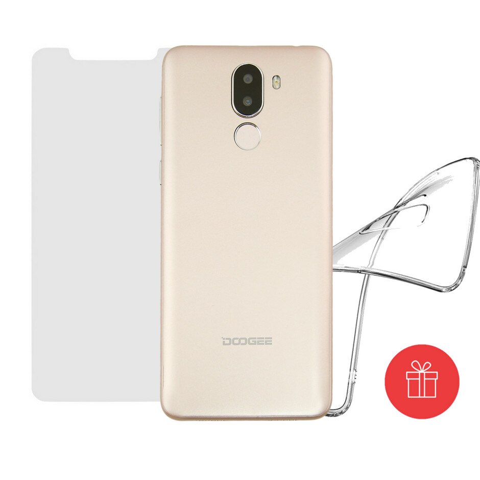 Комплект Смартфон Doogee X60L Gold, безрамков екран, 4G, 3300mAh ...