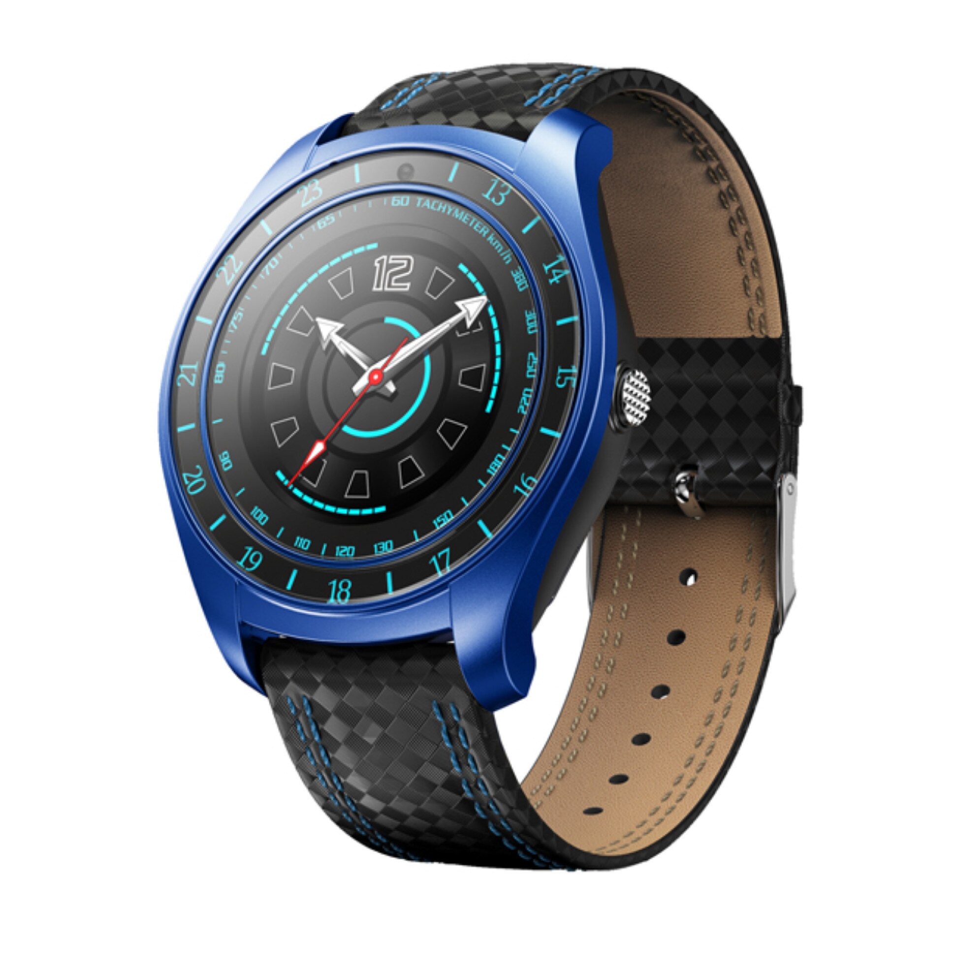 Smartwatch Apollo STT, Sim, Bluetooth, Android, IOS, Blue - eMAG.ro