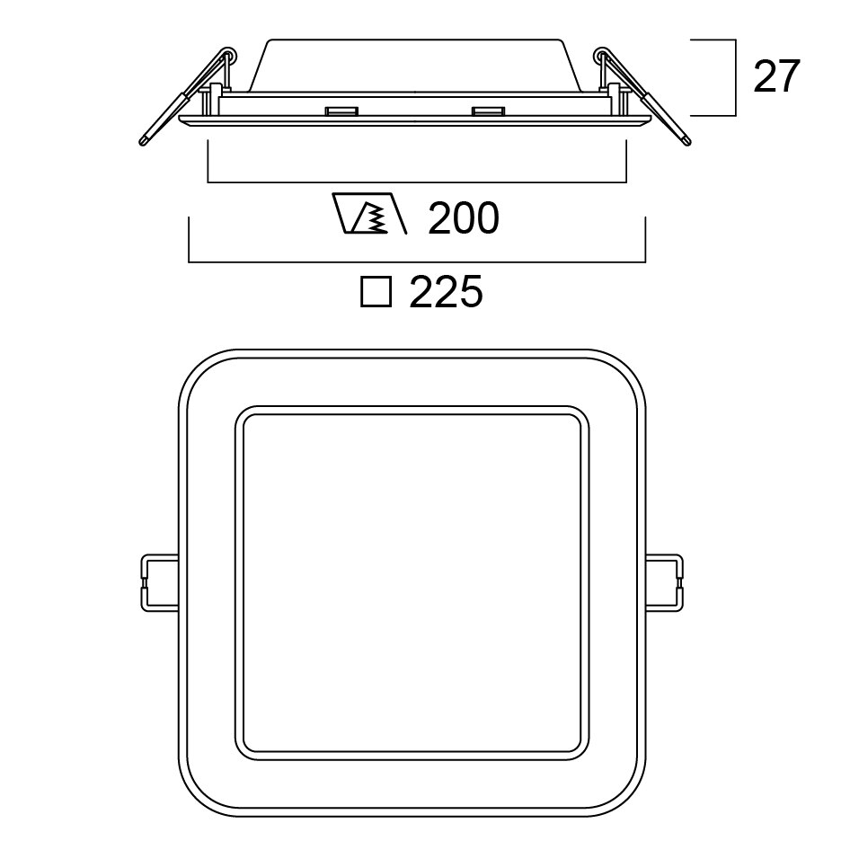 Spot LED Sylvania Sylfat 1400 Square, 14W, A+, lumina neutra - eMAG.ro