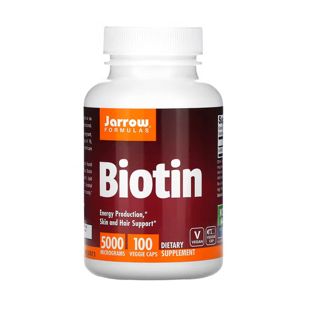 Biotina, (Vitamina B7) 5000 mcg, Jarrow Formulas, 100 capsule - eMAG.ro