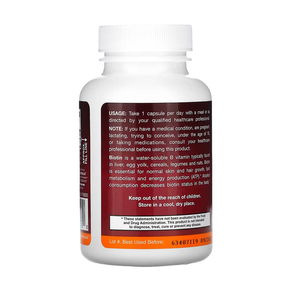 Biotina, (Vitamina B7) 5000 mcg, Jarrow Formulas, 100 capsule - eMAG.ro