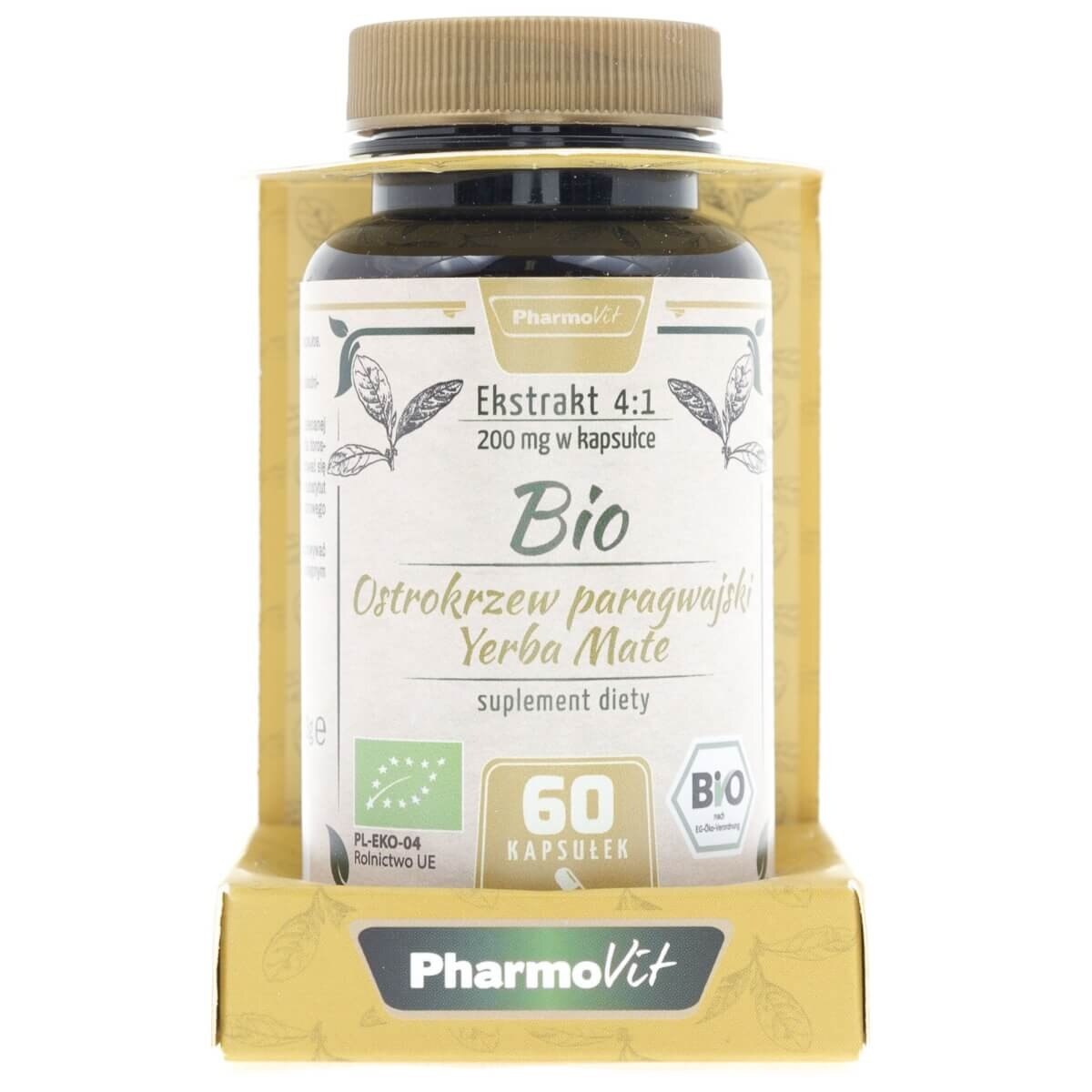 Supliment alimentar Pharmovit Bio Holly Paraguay, Yerba Mate, 200 mg ...