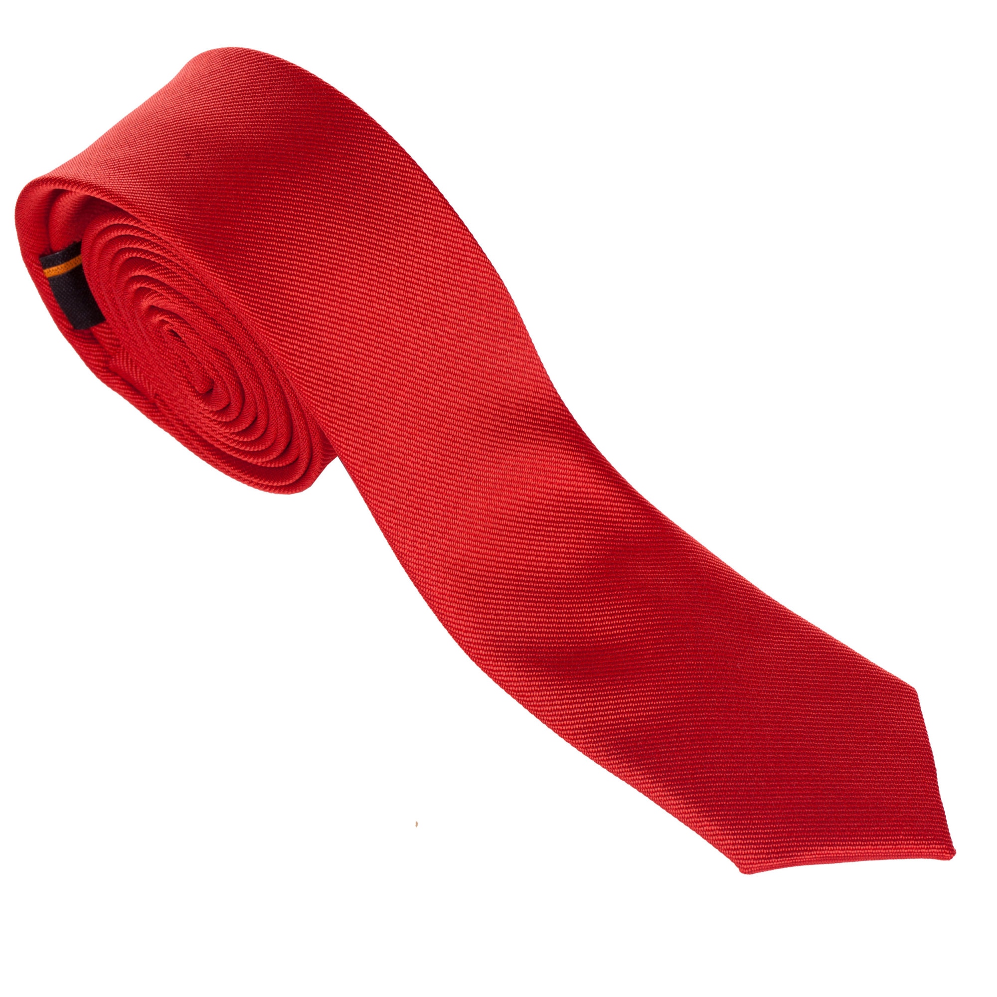 Cravata barbati simpla, ingusta, de culoare rosie - eMAG.ro