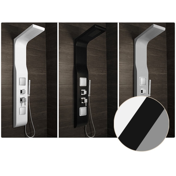 Panou de dus Silla Pro S-9031 cu hidromasaj, din otel inoxidabil, 3 ...