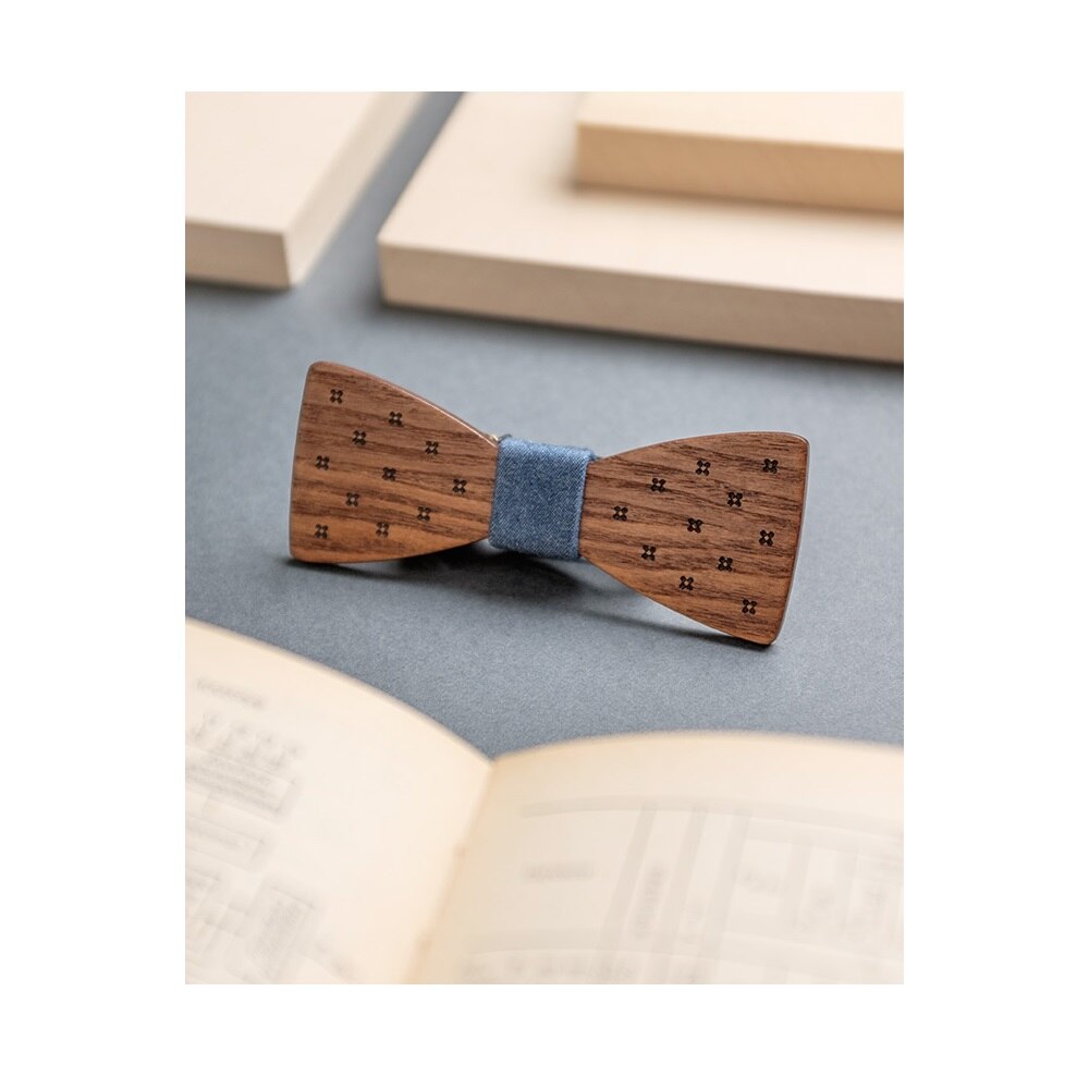 Дървена папионка Darvart XXX деним - eMAG.bg