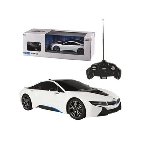 Masina cu telecomanda, Rastar, USB, BMW i8, Alb, 1:!4 - eMAG.ro