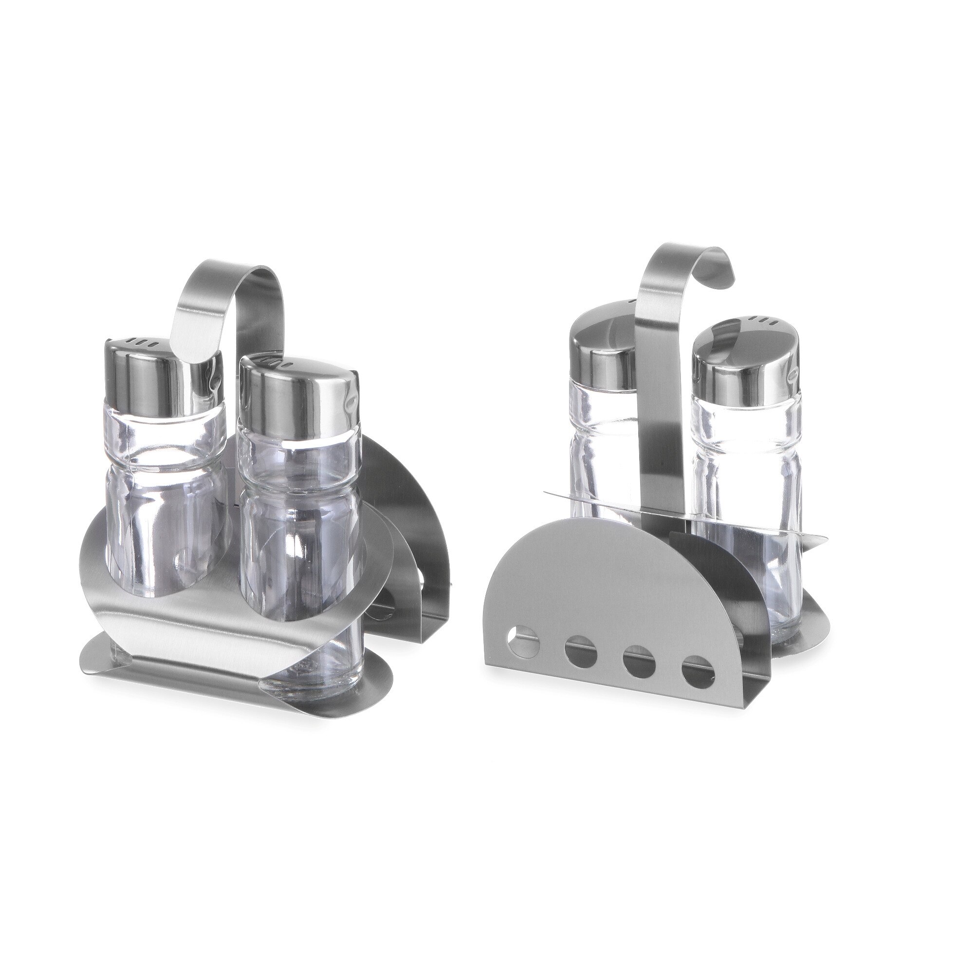 Set condimente/oliviera, Hendi, 3 piese: sare, piper, suport servetele ...