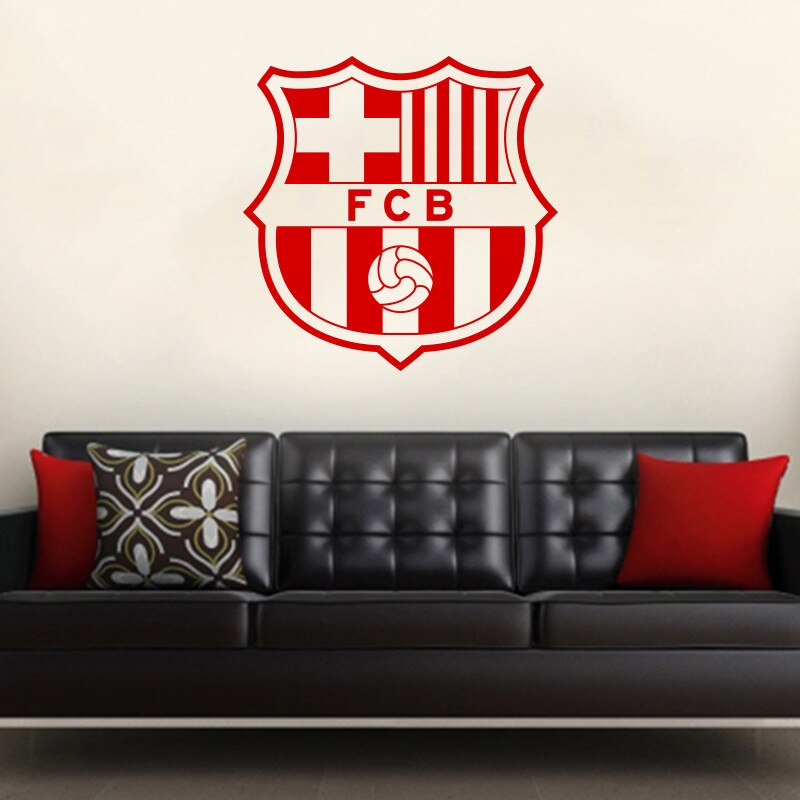 Sticker Decorativ - SMAER - FC Barcelona Emblema - 60cm x 60cm - Rosu ...