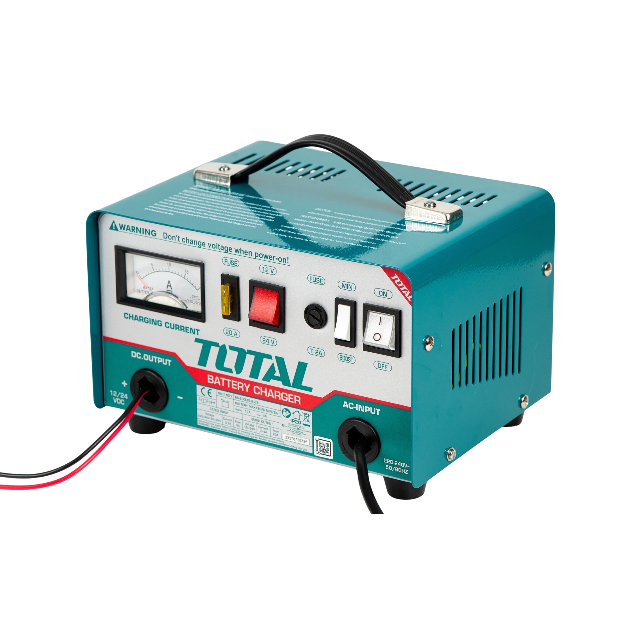 Set Redresor auto TOTAL, Tensiunea de incarcare (V): 12/24 + Clesti ...