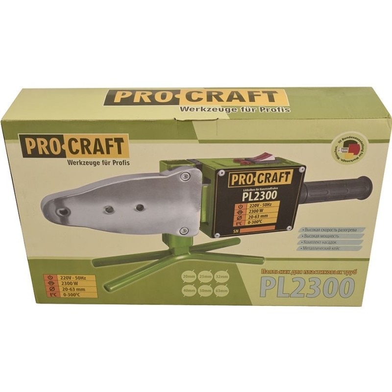 Ciocan Lipit Tevi PPR Procraft PL2300, 2300W + 6 Bacuri, Trusa Aparat Sudat Polipropilena Model ...