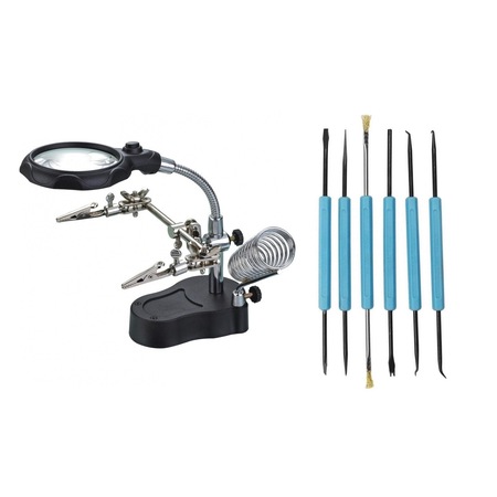 Pachet format din Stand cu Lupa si Clestisori pentru electronica si Set ...